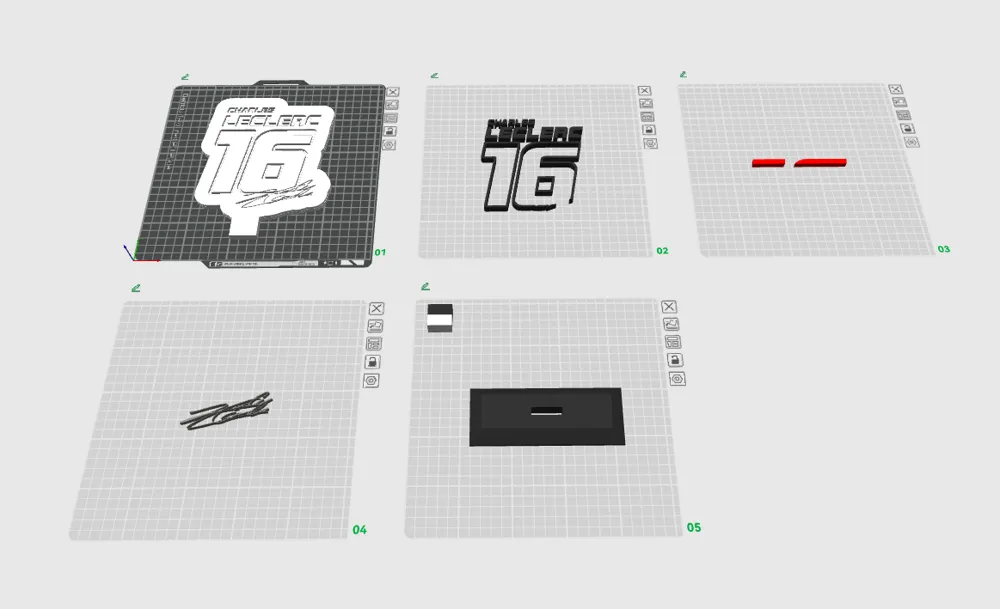 Logo Charles Leclerc - F1 - Free 3D Print Model - MakerWorld