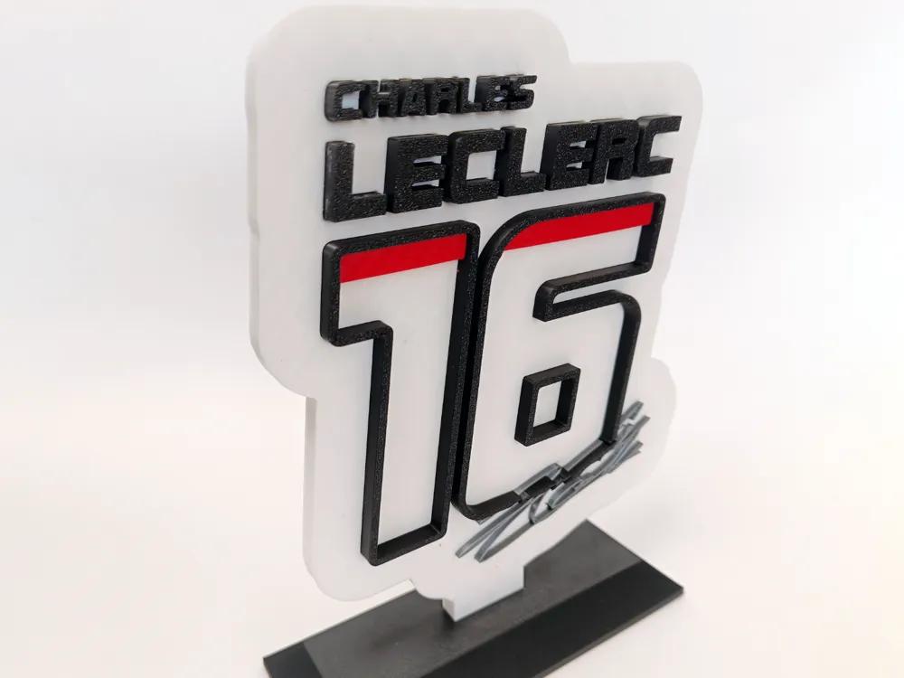 Logo Charles Leclerc - F1 - Free 3D Print Model - MakerWorld