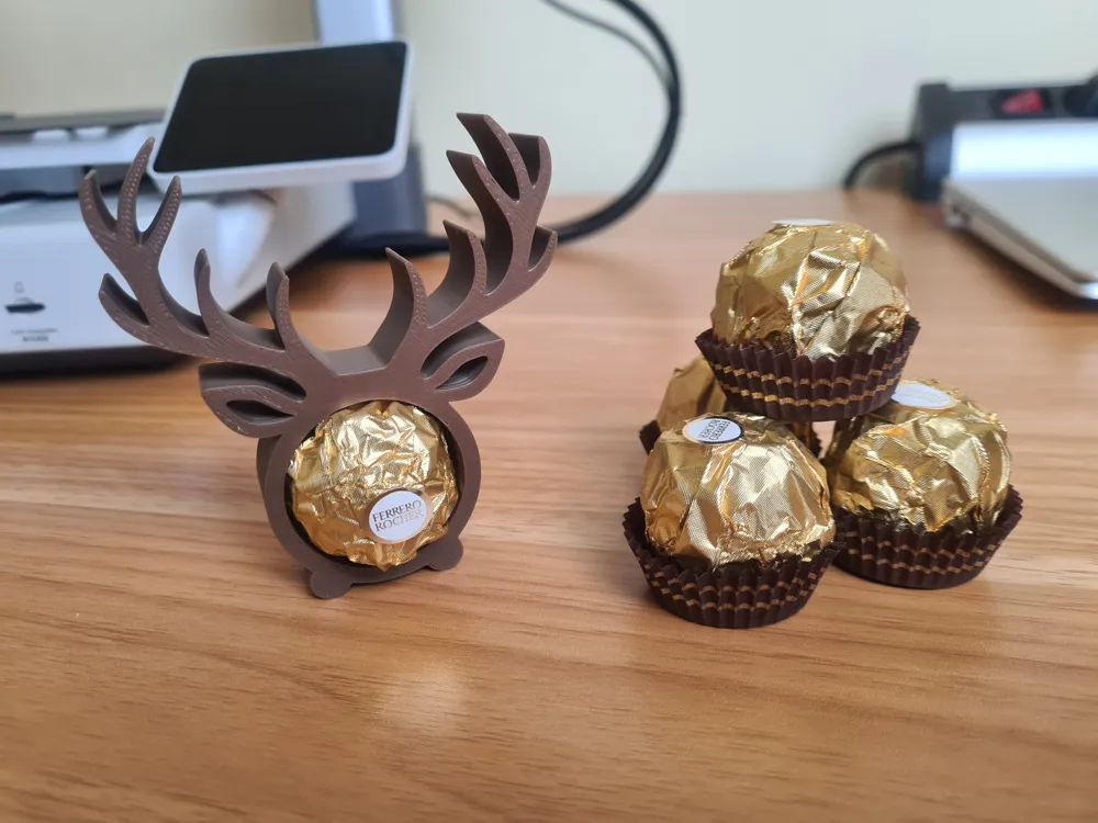 Ferrero Rocher Reindeer - Free 3D Print Model - MakerWorld