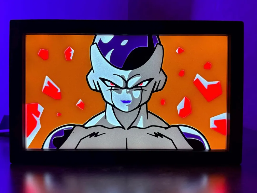 Dragon Ball Z – Frieza 灯箱 / 剪影盒 - 免费 3D 打印模型 - MakerWorld
