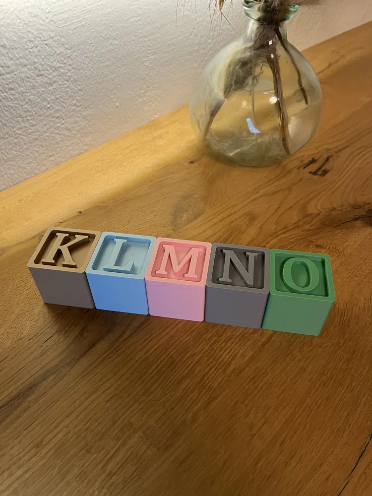 3D Letter Cube K–O Set | Decoration | DIY - Free 3D Print Model ...