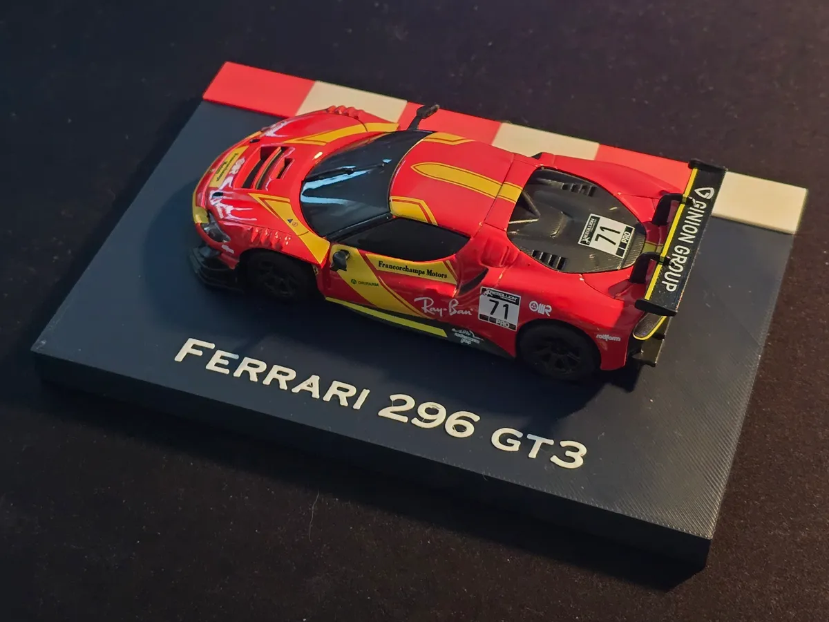 Shell Ferrari 296 GT3 stand 1/41 - Free 3D Print Model - MakerWorld