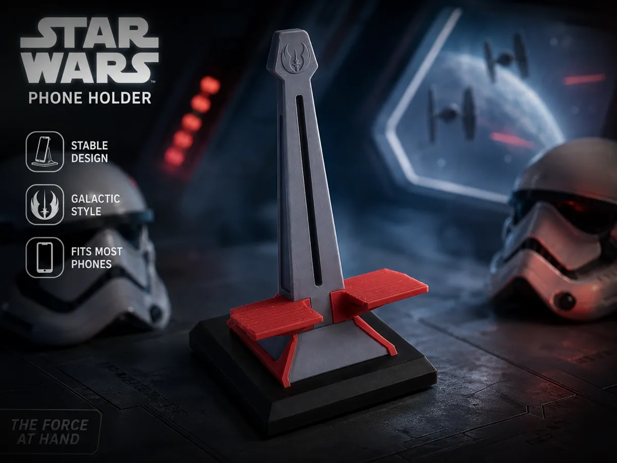Star Wars Phone Holder - Free 3D Print Model - MakerWorld