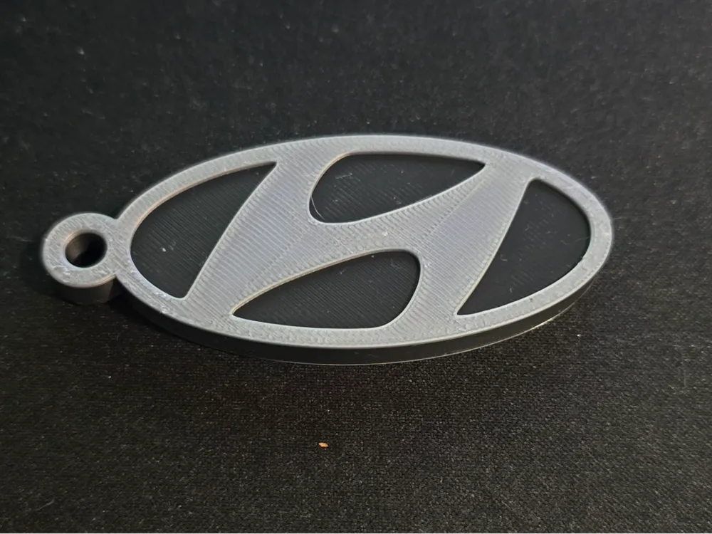 Hyundai Logo Keychain by Mandrake3D - MakerWorld