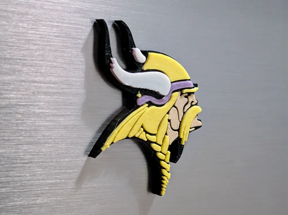 Minnesota Vikings - Embossed Fridge Magnet by svenson - MakerWorld
