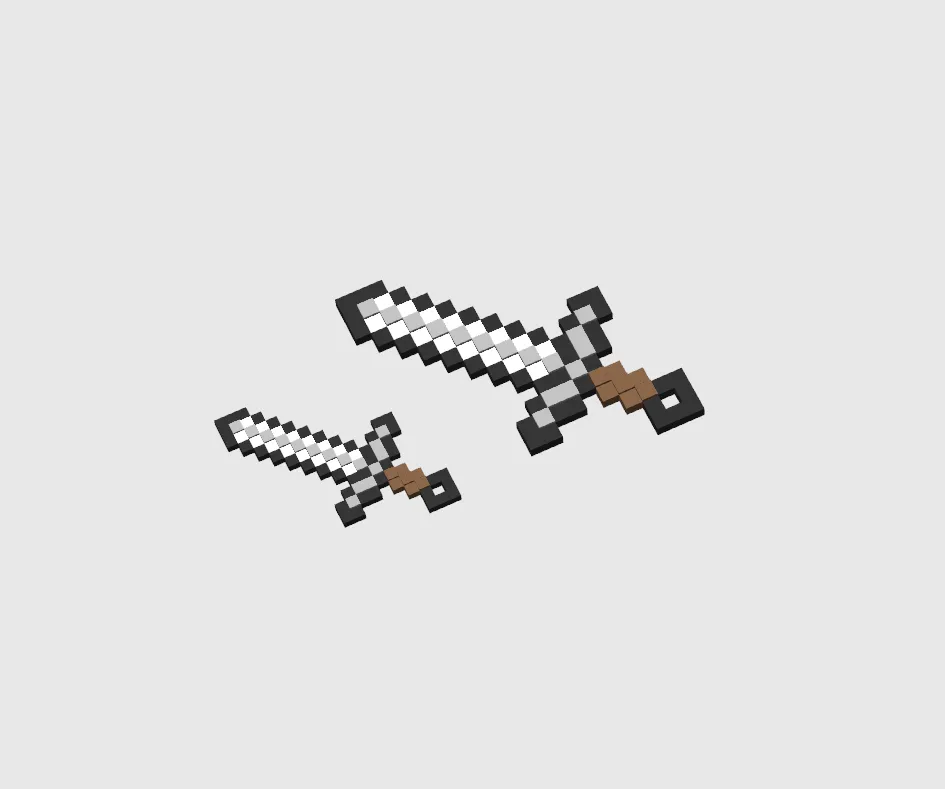 MINECRAFT Iron Sword (Keychain) by OPKEYUM MakerWorld: Download Free 3D ...