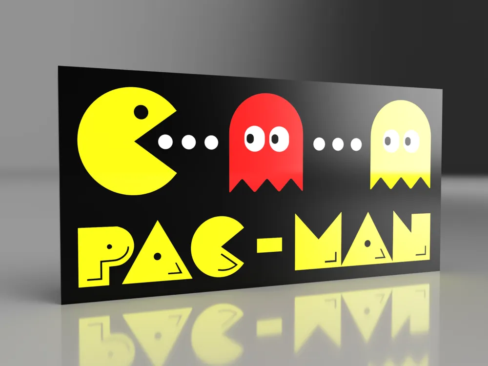 Pac-Man Lightbox | LED Lamp by 3Dacores MakerWorld: Download Free 3D Models