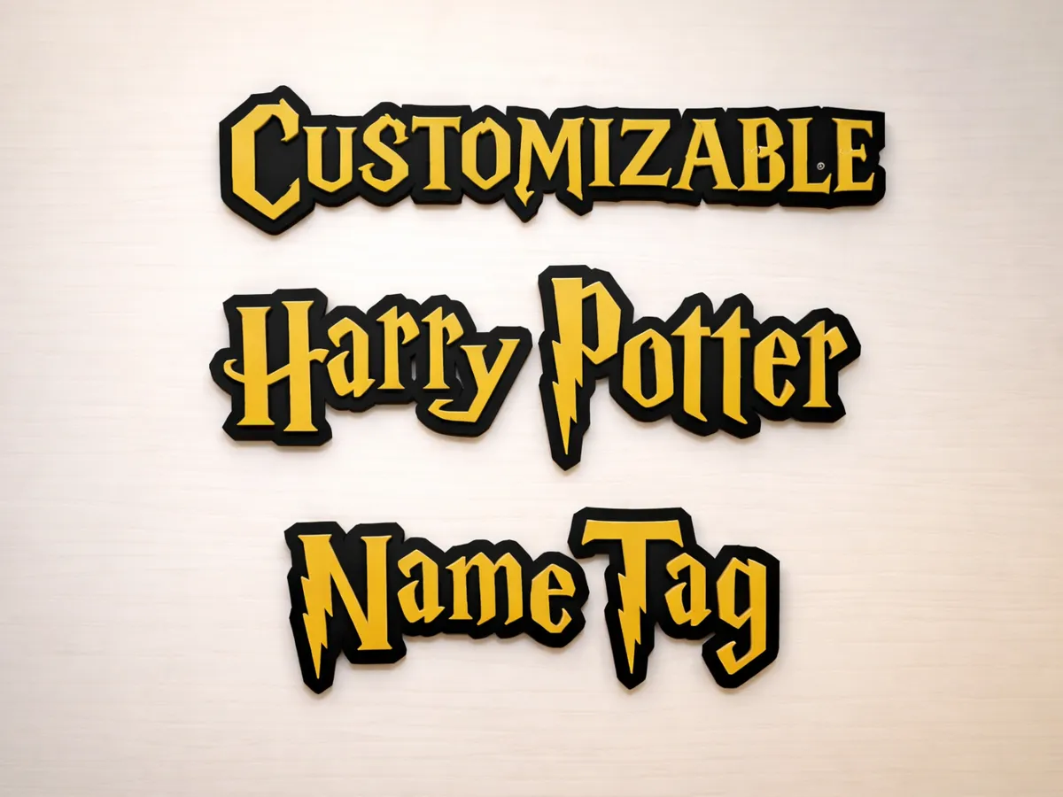Harry Potter Font Name Customizable - Free 3D Print Model - MakerWorld