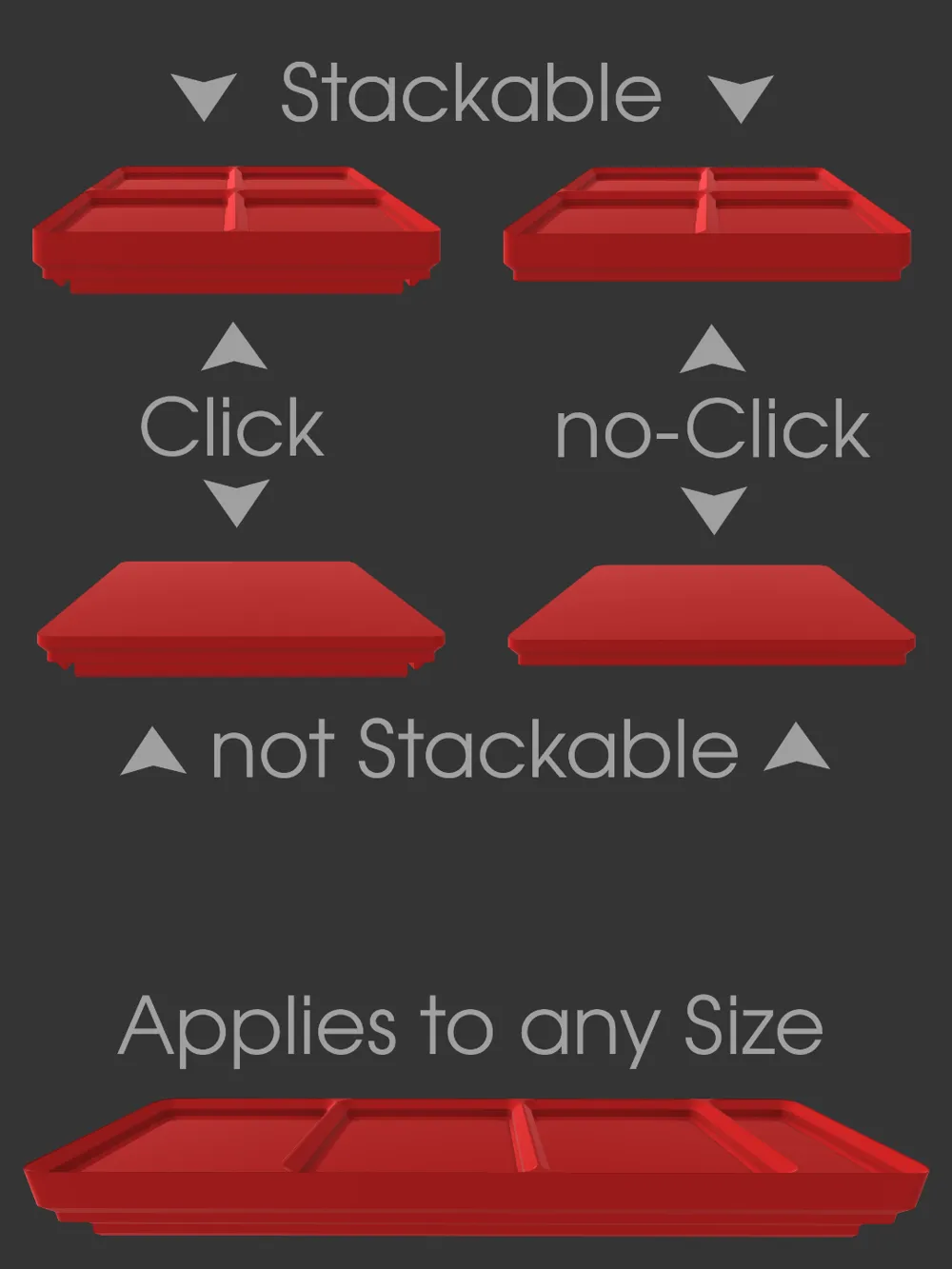 ANYLID — Click-Lock Stackable Lid for Gridfinity by rngcntr MakerWorld: Download Free 3D Models