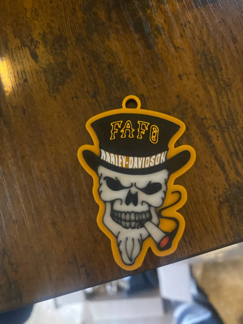 Harley Davidson FAFO Skull Keychain by marky3d - MakerWorld