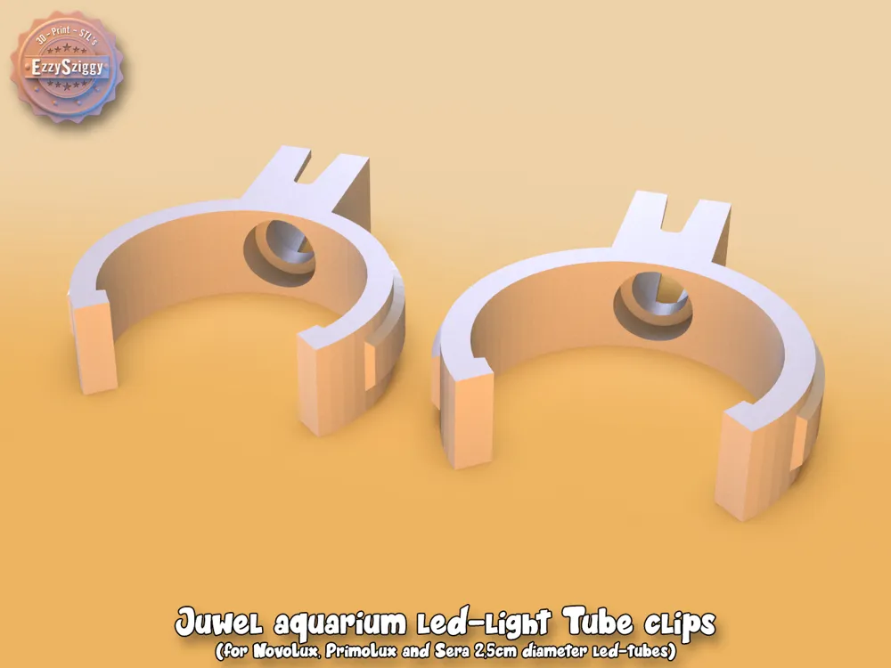 Juwel aquarium led-light Tube clips by EzzySziggy - MakerWorld