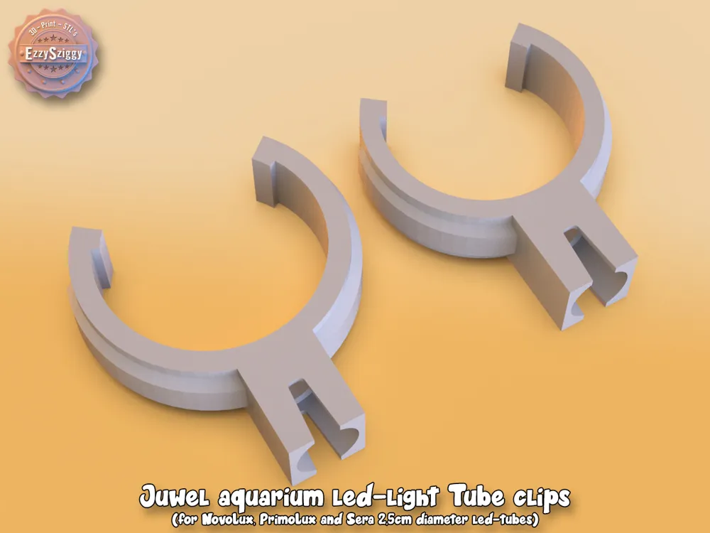 Juwel aquarium led-light Tube clips by EzzySziggy - MakerWorld