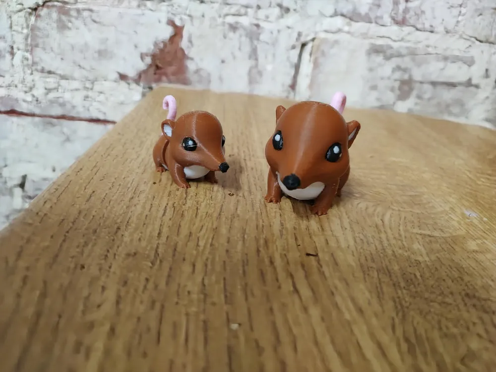 Shrew Articulated Flexi Fidget Toy - Free 3D Print Model - MakerWorld