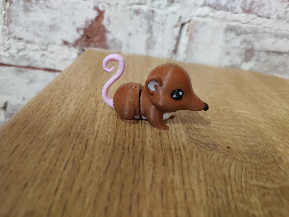 Shrew Articulated Flexi Fidget Toy - Free 3D Print Model - MakerWorld