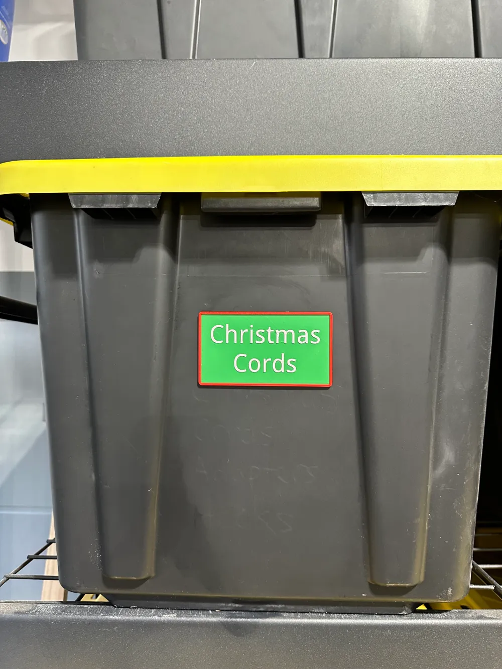 Storage Bin Tote Labels/Tags - Christmas Cords, Lights, Decor ...