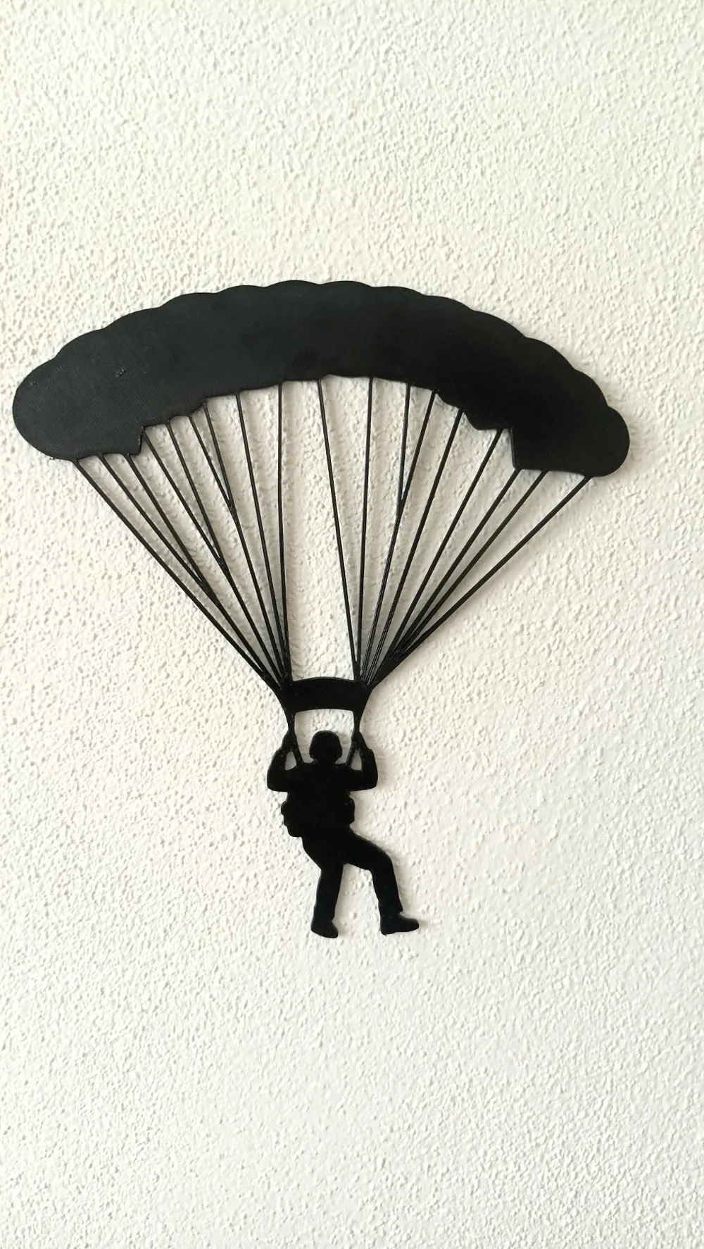 Paratrooper Wall Art | Minimalist Parachute Decor - Free 3D Print Model ...