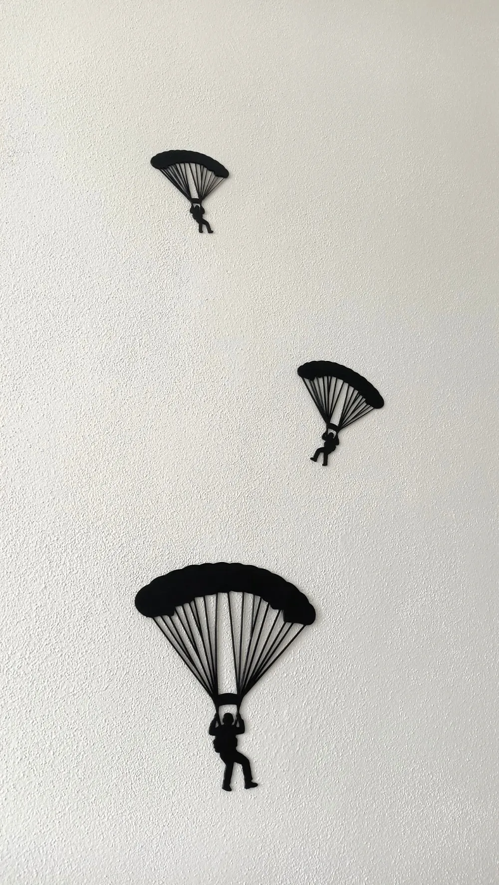 Paratrooper Wall Art | Minimalist Parachute Decor - Free 3D Print Model ...