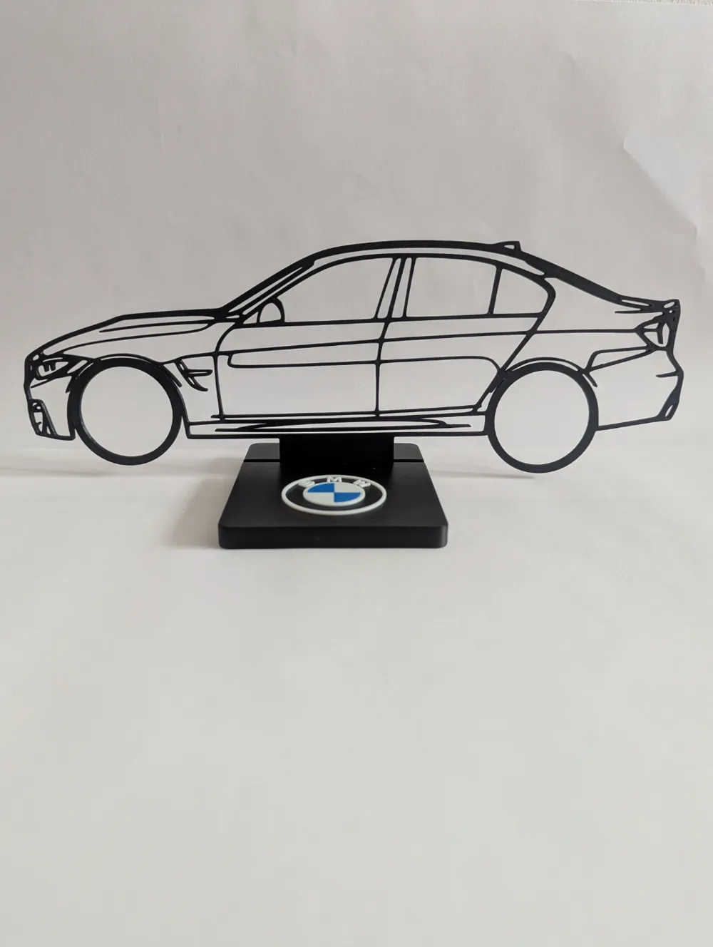 BMW M3 F80 silhouette by Dava MakerWorld: Download Free 3D Models