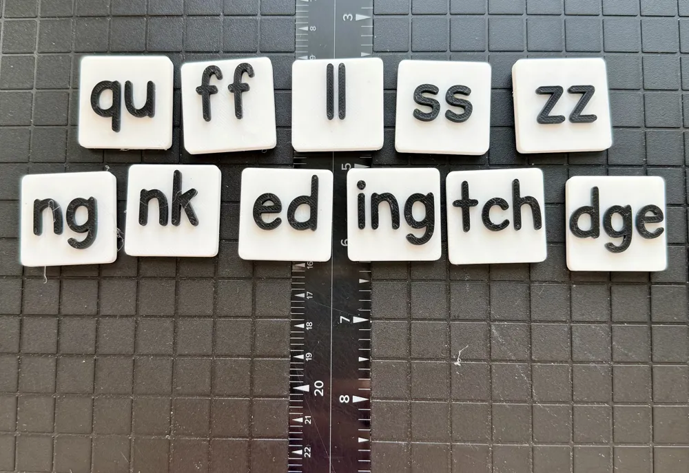 Word Work Mat Letter Tiles - Free 3D Print Model - MakerWorld