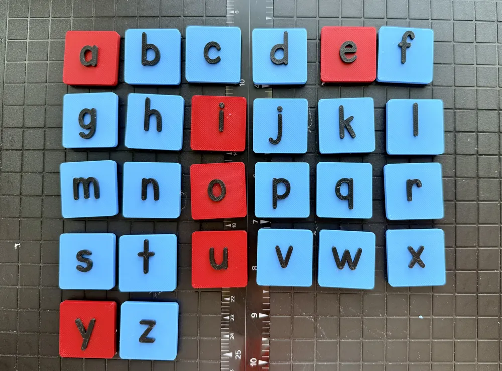 Word Work Mat Letter Tiles - Free 3D Print Model - MakerWorld