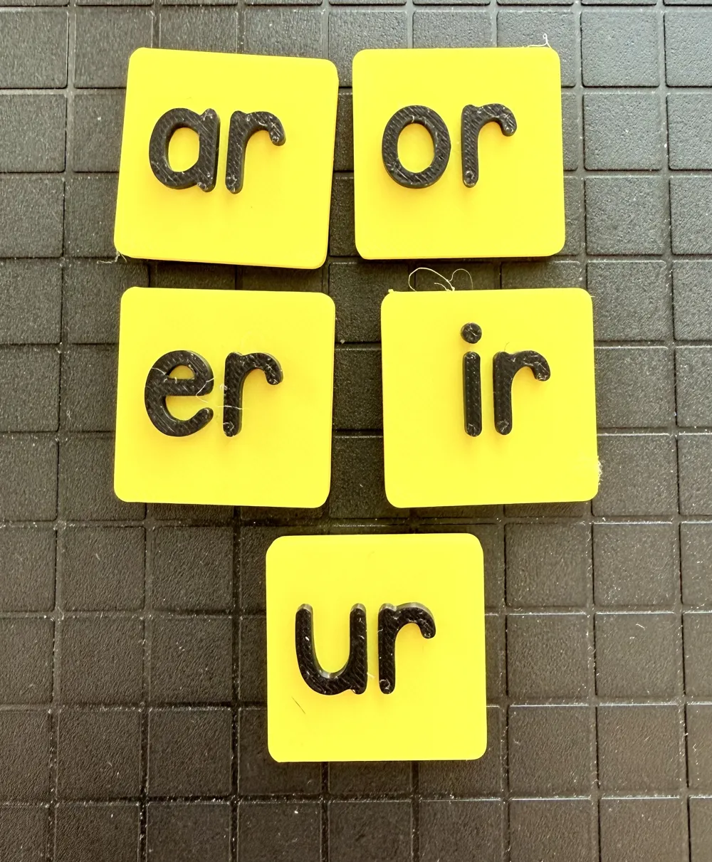 Word Work Mat Letter Tiles - Free 3D Print Model - MakerWorld