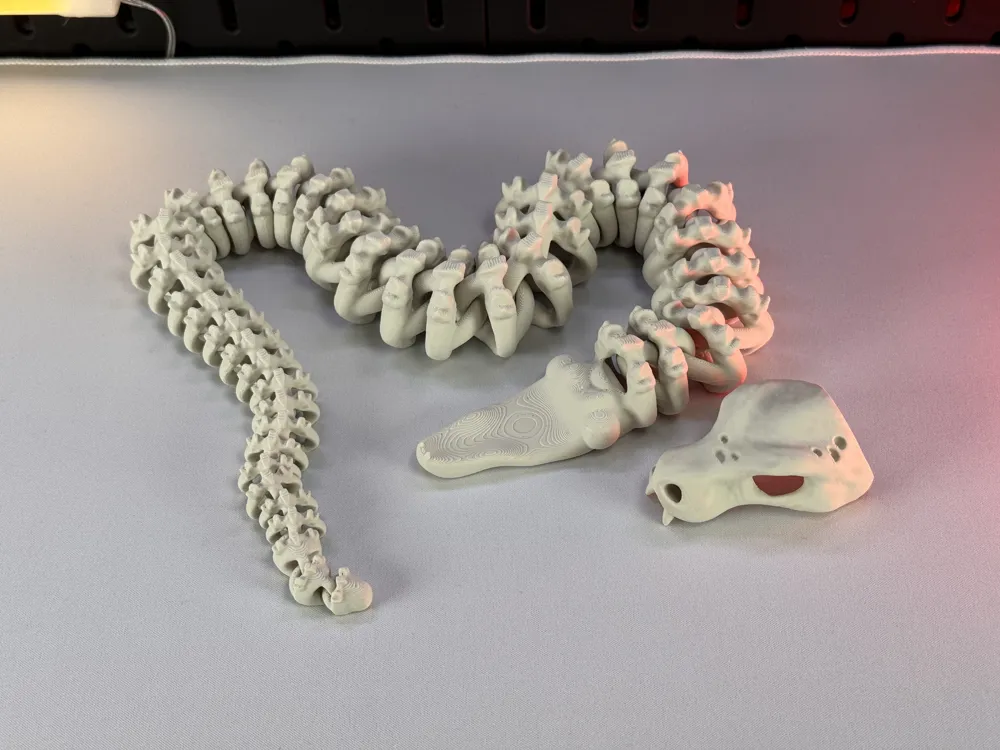 Articulated Skeleton Snake - Free 3D Print Model - MakerWorld