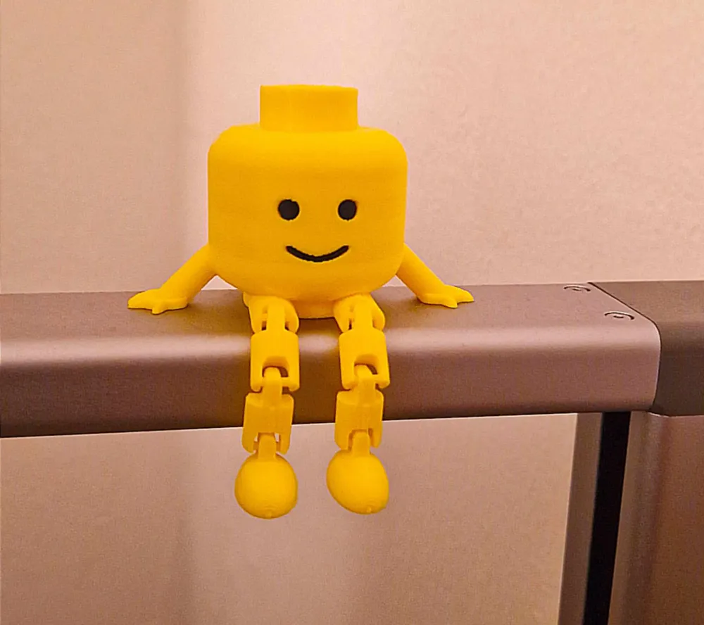 Brick Head Buddy - Articulated Flexi - Free 3D Print Model - MakerWorld