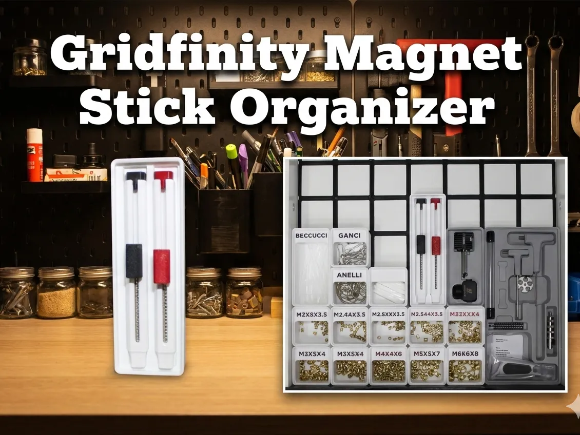 Gridfinity Magnet Stick Organizer - Standard Fit - Free 3D Print Model ...