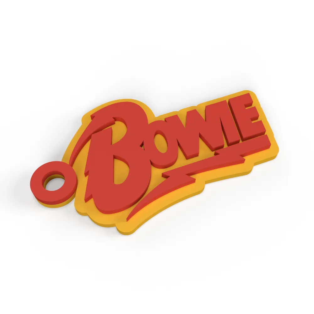 Bands David Bowie keychain by nicodeimos - MakerWorld