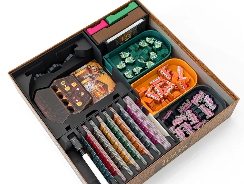 Tiny Towns w/ALL Expansions - Organizer Insert by BoardGameMeta MakerWorld: Download Free 3D Models