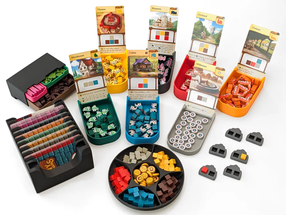 Tiny Towns w/ALL Expansions - Organizer Insert by BoardGameMeta MakerWorld: Download Free 3D Models