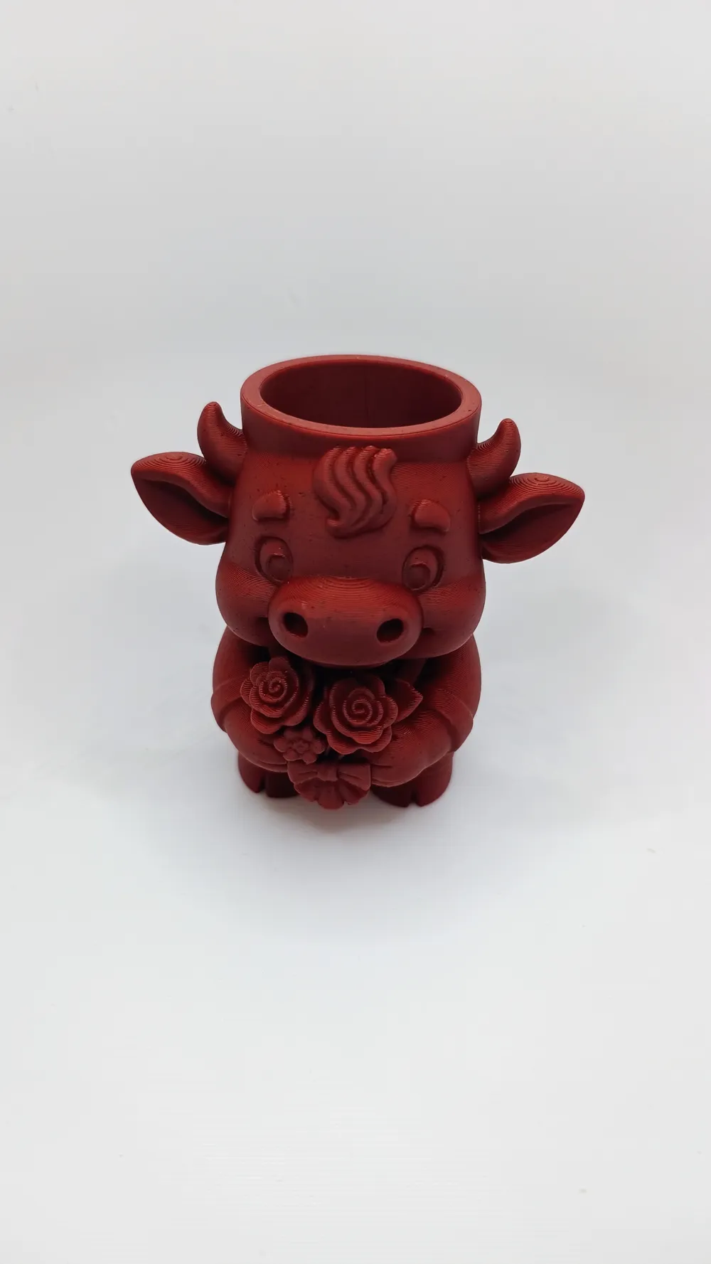 Heartfelt Flower Cow Planter - Free 3D Print Model - MakerWorld