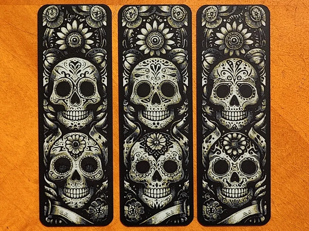 Mexican Day of the Dead Bookmark Set - Sugar Skull by Sarge MakerWorld ...