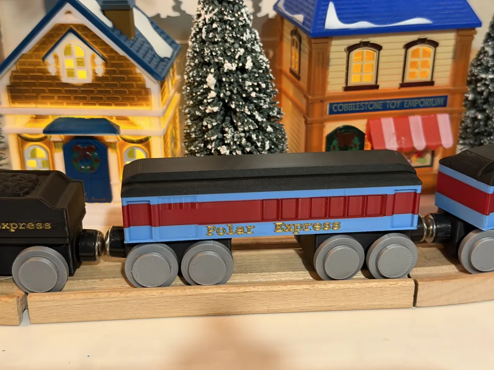 The Polar Express Christmas Train wooden railway - Free 3D Print Model ...