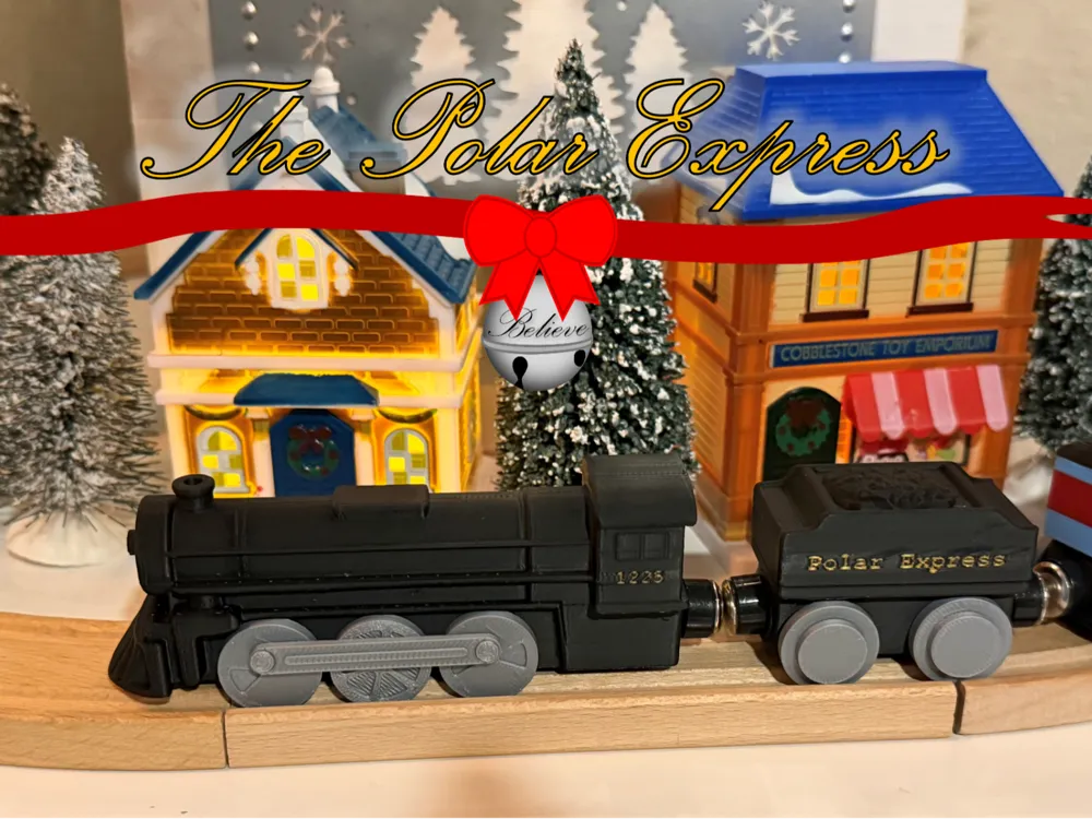 The Polar Express Christmas Train wooden railway - Free 3D Print Model ...