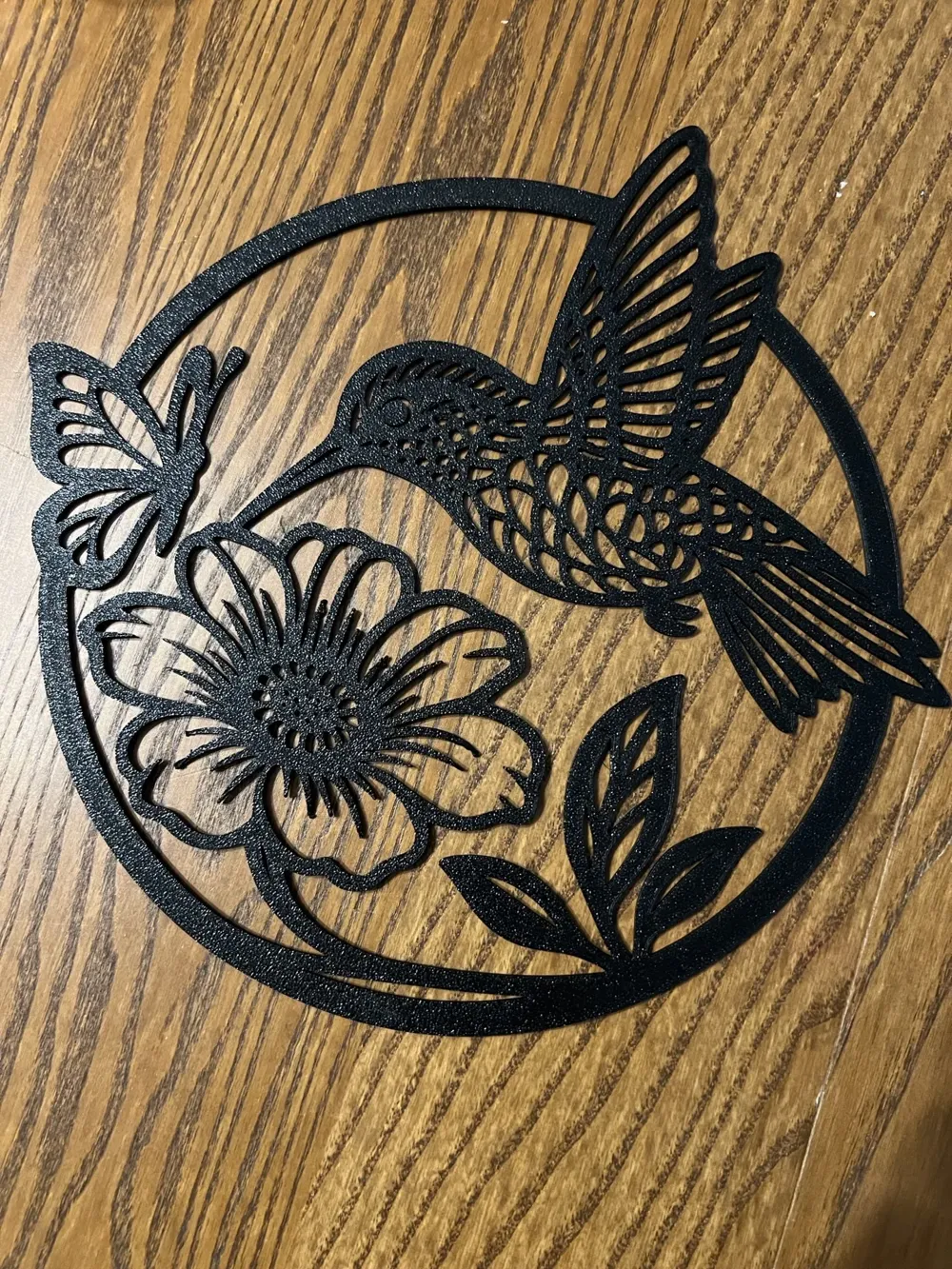 Hummingbird and Flower Wall Art Decoration by OldBro3DGen MakerWorld: Download Free 3D Models