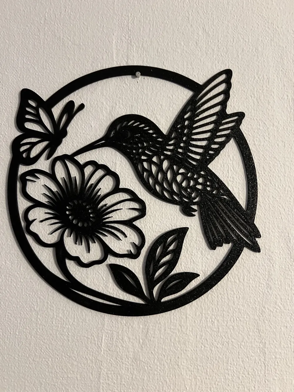 Hummingbird and Flower Wall Art Decoration - Free 3D Print Model ...