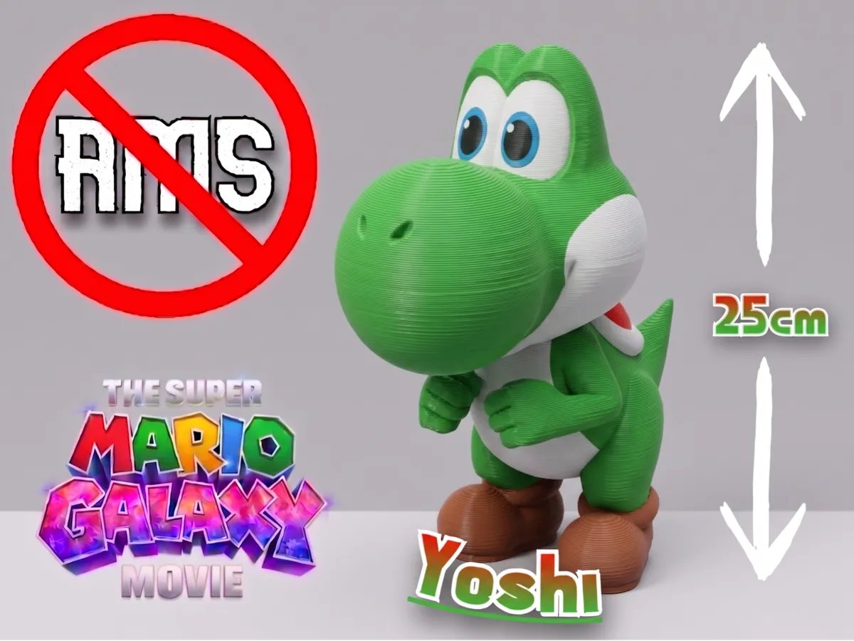 Yoshi- Super Mario Movie (No AMS) - Free 3D Print Model - MakerWorld
