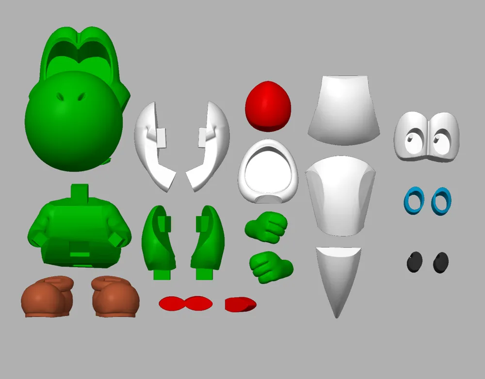 Yoshi- Super Mario Movie (No AMS) - Free 3D Print Model - MakerWorld