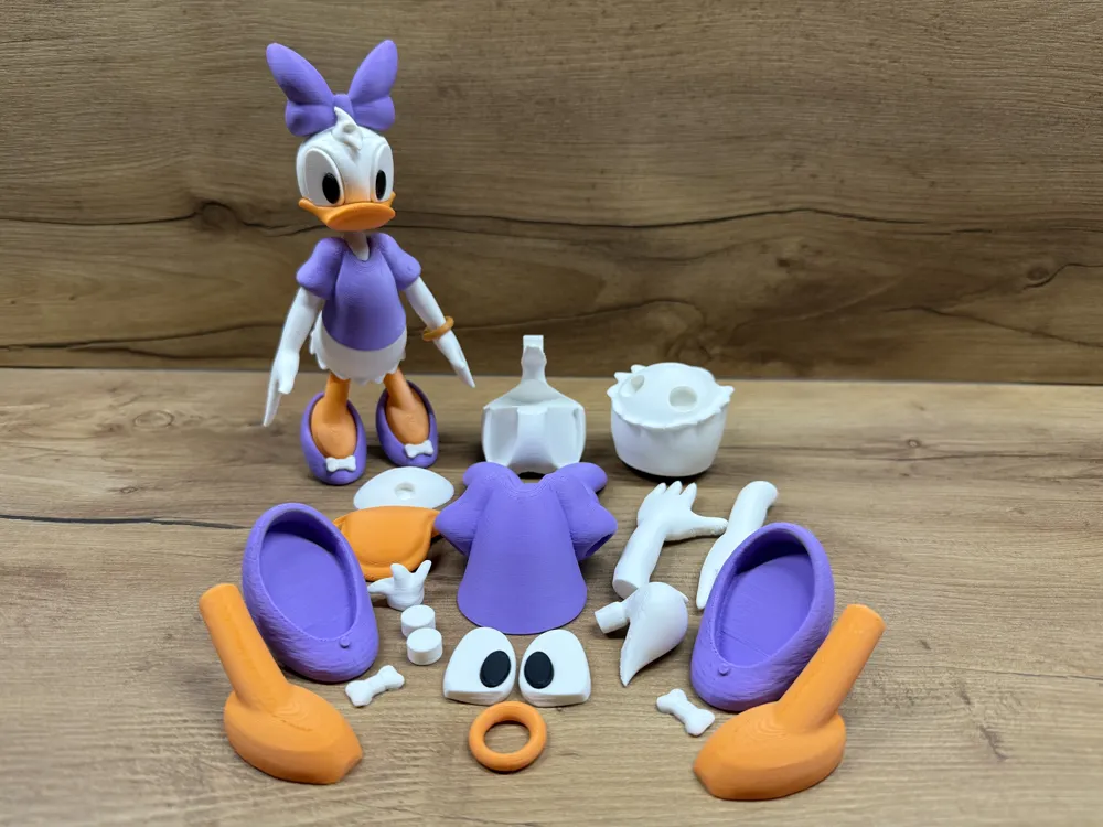 Daisy Duck multipart no ams by mika MakerWorld: Download Free 3D Models