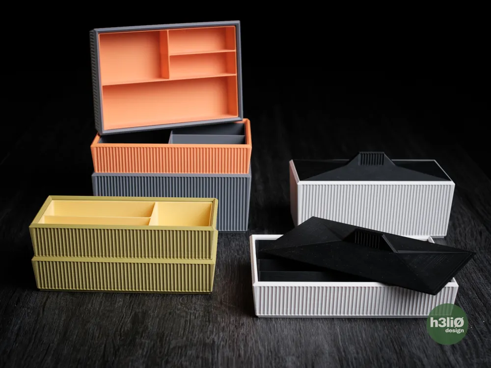 clarit • stackable boxes - Free 3D Print Model - MakerWorld