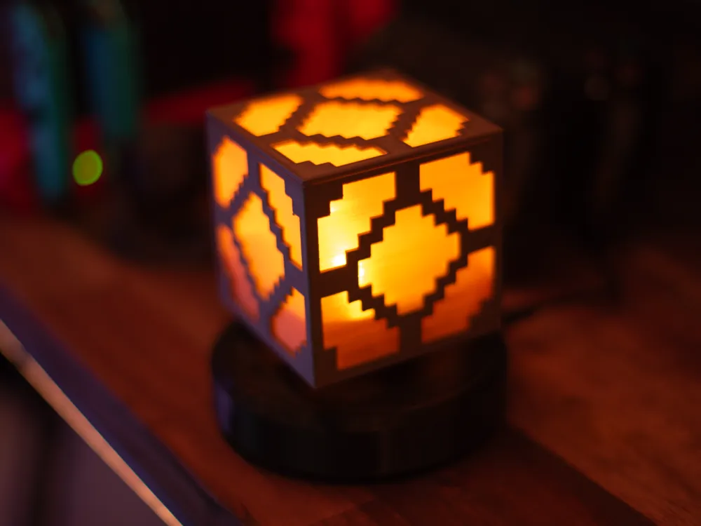 Levitating Minecraft Redstone Lamp by JackalolzMakerWorld: Download ...