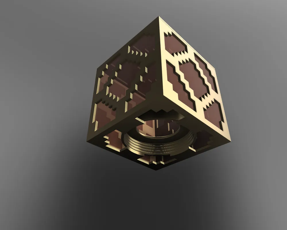 Levitating Minecraft Redstone Lamp by JackalolzMakerWorld: Download ...