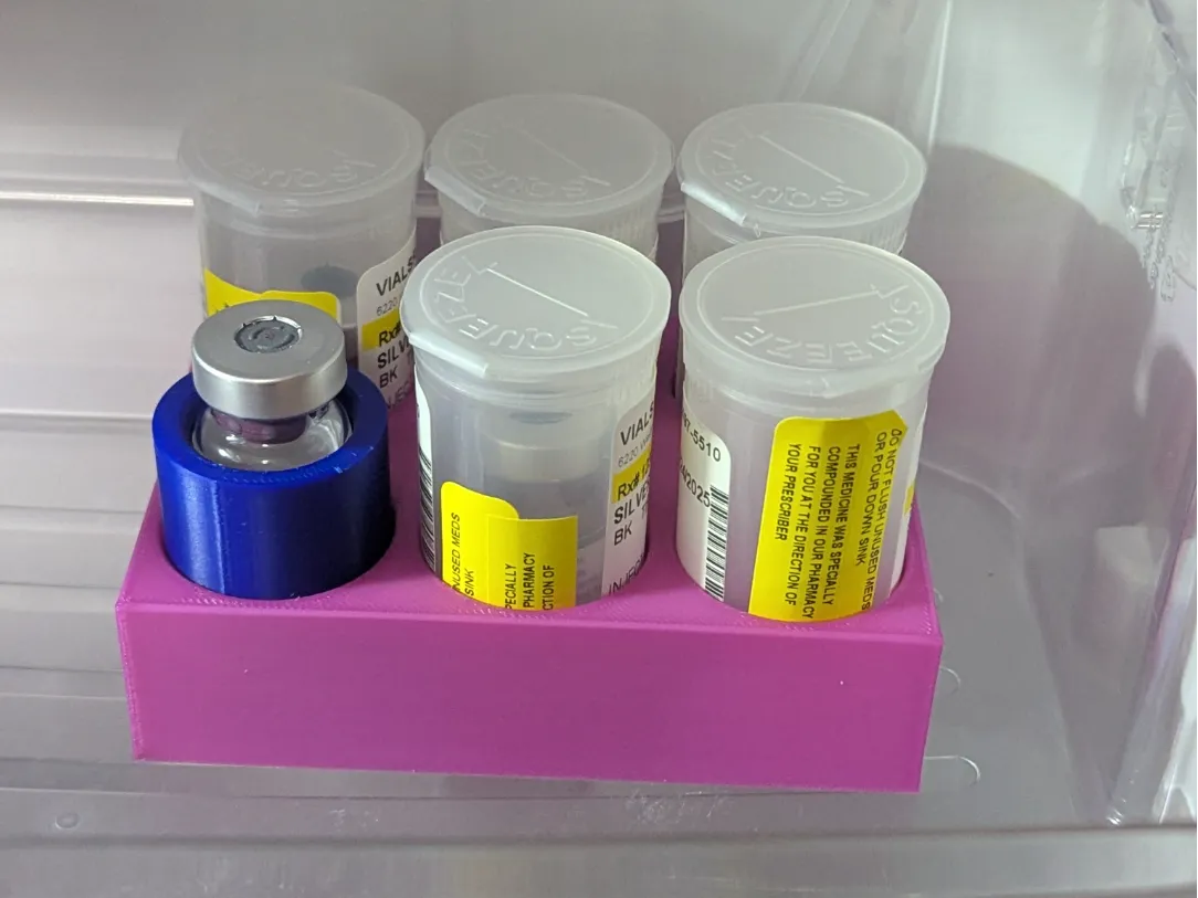 Medicine Vial Storage Organizer - Multiple Sizes - Free 3D Print Model ...
