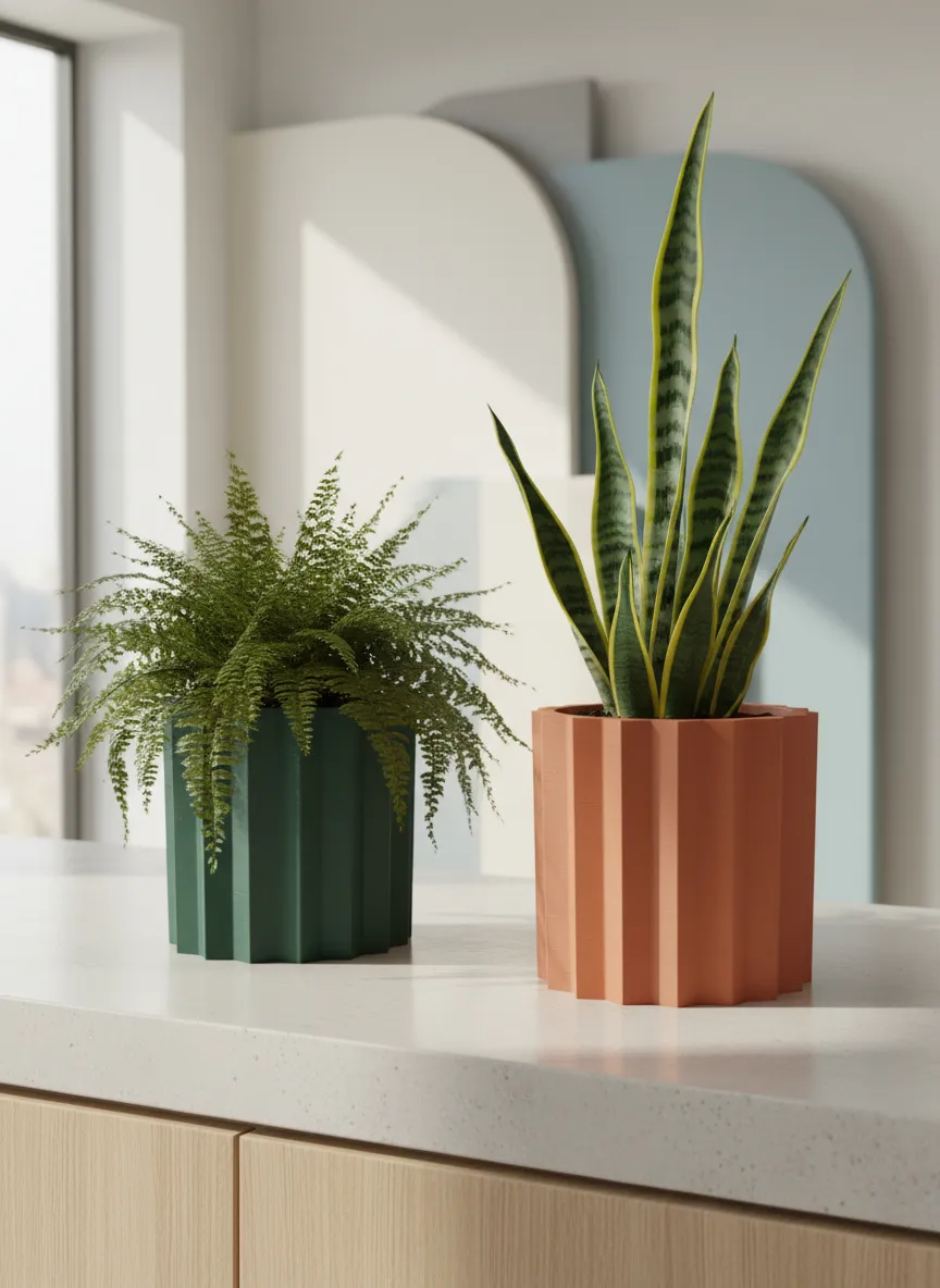 Geometric Ripple Planter - Free 3D Print Model - MakerWorld