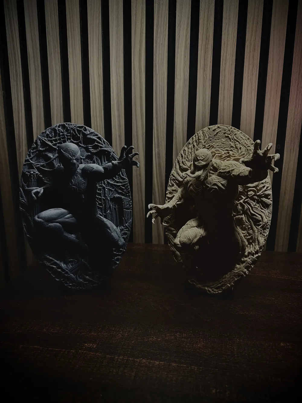 Venom Relief Display Sculpture with LED Light! - Free 3D Print Model ...