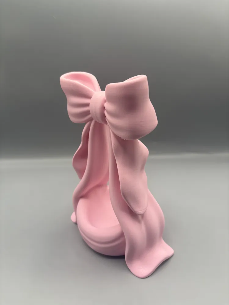 Coquette Bow Jewelry Stand & Trinket Dish - Free 3D Print Model ...