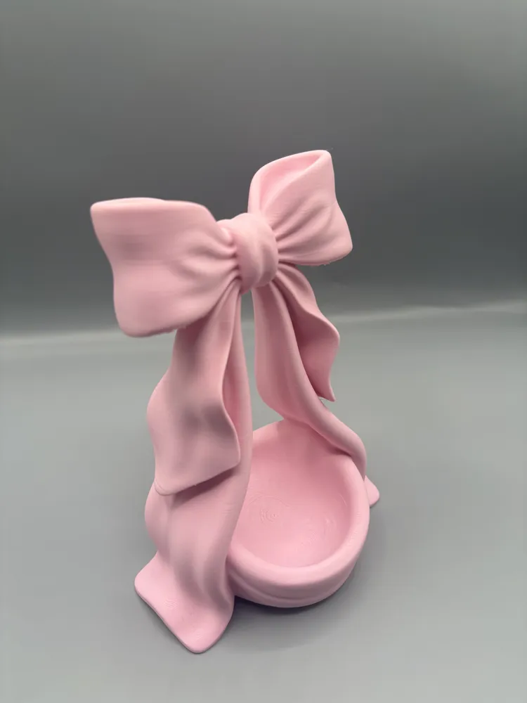 Coquette Bow Jewelry Stand & Trinket Dish - Free 3D Print Model ...
