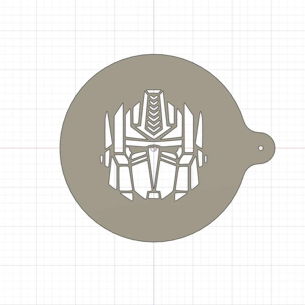 Perfect Optimus Prime Helmet Latte Art Stencil by Perfect Prints ...
