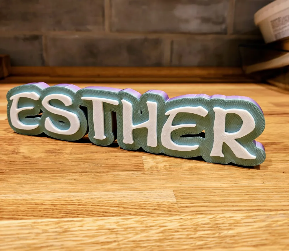 Moana Font ***ESTHER*** - Free 3D Print Model - MakerWorld
